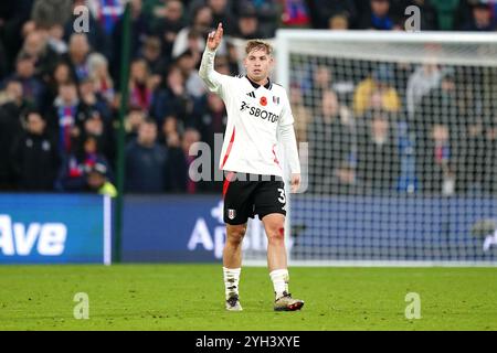 Emile Smith Rowe of Fulham celebrates the team's first goal during the ...
