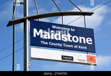 Maidstone, Kent, England, UK. County Hall - HQ of Kent County Council ...