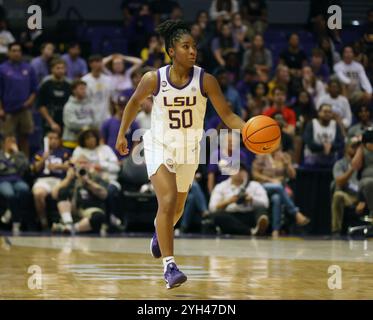 LSU guard Shayeann Day-Wilson (50) passes the ball during the first ...