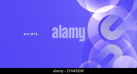 Circle purple gradient abstract banner template illustration Stock ...