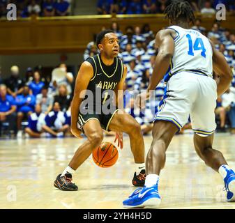 Duke guard Sion James (14) celebrates after scoring against Clemson ...