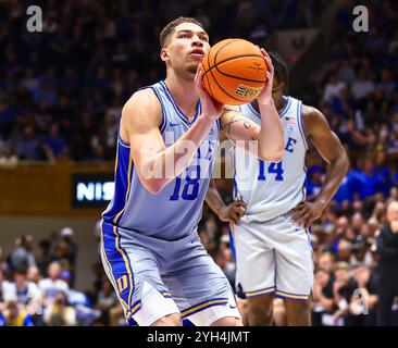 Duke forward Mason Gillis (18) fouls Boston College forward Chad ...