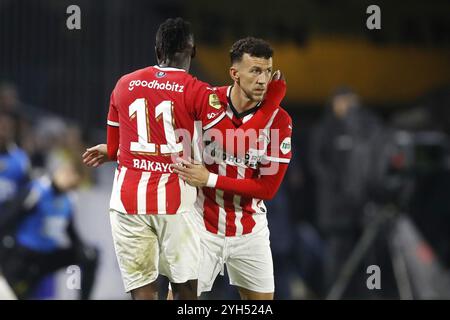 EINDHOVEN - (l-r) Johan Bakayoko of PSV Eindhoven, Ivan Perisic of PSV ...
