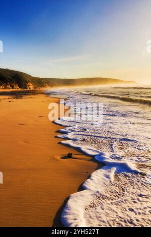 Catherine Hill bay MIddle camp beach with historic timber jetty coal ...
