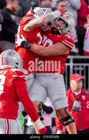 Ohio State defensive lineman Jack Sawyer runs a drill at the NFL ...
