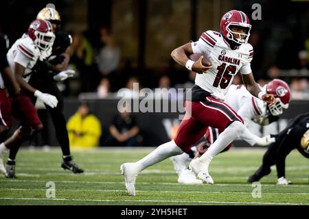 South Carolina quarterback LaNorris Sellers (16) celebrates after he ...