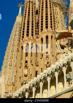 BARCELONA, SPAIN - October 3, 2024: The Sagrada Fam lia, Antoni Gaudis iconic basilica, stands ...