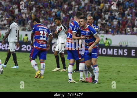 Kayzer after scoring a goal during the Copa do Nordeste game between ...
