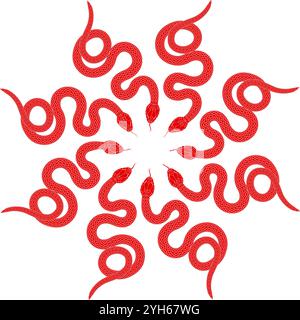 Red snake monogram on white background Stock Vector Image & Art - Alamy