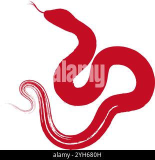 Red snake pattern in brush style Stock Vector Image & Art - Alamy