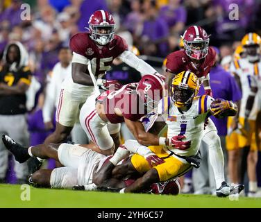 LSU wide receiver Aaron Anderson (1) carries the ball during an NCAA ...