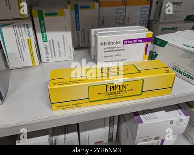 EPIPEN box of medication with epinephrine active substance by Mylan ...