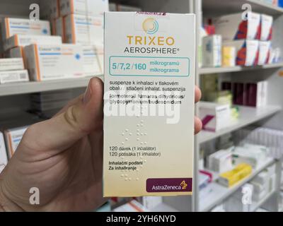 Trixeo Aerosphere is an inhaler combining FORMOTEROL, BUDESONIDE, and ...