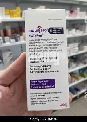 Mounjaro tirzepatide GLP-1 GIP receptor agonist, kwik pen injection ...