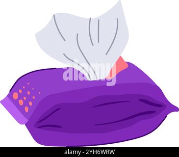 fragrance makeup remover wipes cartoon vector illustration Stock Vector ...