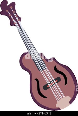 strings mandolin cartoon vector illustration Stock Vector Image & Art ...