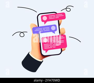 Isolated smartphone and bubble vector design Stock Vector Image & Art ...