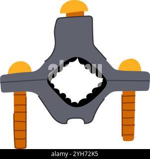 flexible pipe clamp cartoon vector illustration Stock Vector Image ...