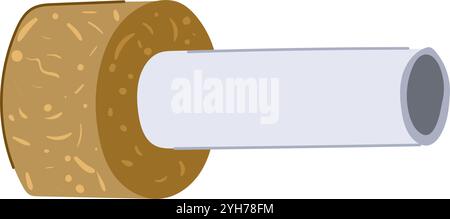 cold pipe insulation cartoon vector illustration Stock Vector Image ...