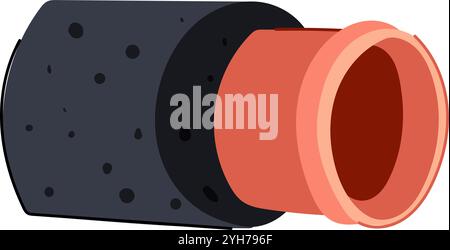 efficiency pipe insulation cartoon vector illustration Stock Vector ...