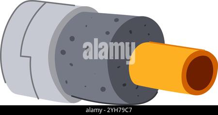 efficiency pipe insulation cartoon vector illustration Stock Vector ...