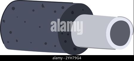 thermal pipe insulation cartoon vector illustration Stock Vector Image ...
