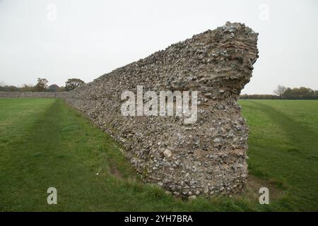 Burgh Castle Roman Fort monument Stock Photo - Alamy