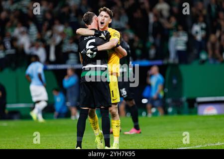 Zeno Debast, Franco Israel seen during UEFA Champions League game ...