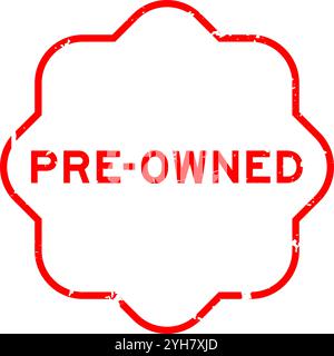 Pre-owned grunge rubber stamp on white background, vector illustration ...
