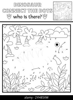 Vector black and white dinosaur handwriting practice worksheet ...
