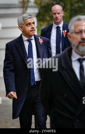 Sadiq Khan walks through Downing Street to attend the Remembrance ...