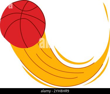 fastbreak speed basketball ball cartoon vector illustration Stock ...