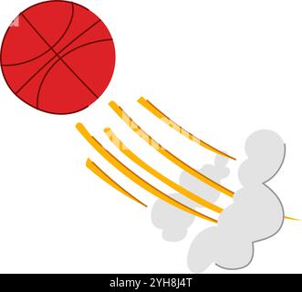 shoot speed basketball ball cartoon vector illustration Stock Vector ...