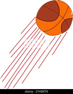shoot speed basketball ball cartoon vector illustration Stock Vector ...