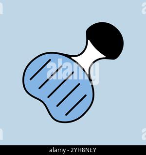 Plastic sled. Winter outdoor sports and leisure equipment vector ...