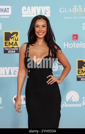 Maya Jama attending the MTV Europe Music Awards 2022 held at the PSD ...