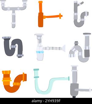 odor waste drain trap cartoon vector illustration Stock Vector Image ...