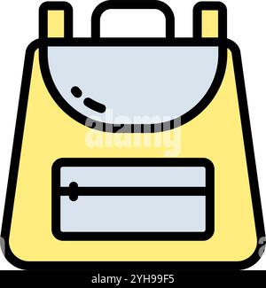 Pet carriage, animal bag flat color icon Stock Vector Image & Art - Alamy