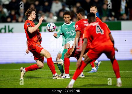 Viborg FF's Charly Nouck (17) celebrates after the victory of 3-1 ...