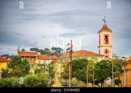 Iconic landmarks of Nice, France, Cote d'Azur, French Riviera Stock ...