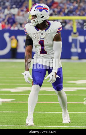 Buffalo Bills wide receiver Curtis Samuel (1) runs a drill during NFL ...