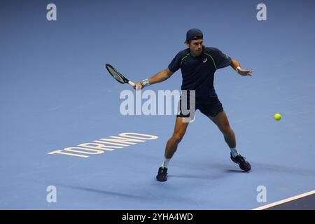 Yannik Sinner (Italy) during the match againts Felix Auger-Aliassime (Canada) during Nitto ATP ...
