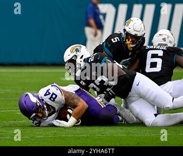 Minnesota Vikings tight end Josh Oliver (84) and Johnny Mundt (86 ...