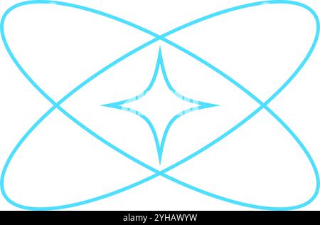 Y2k Atom Symbol Stock Vector Image & Art - Alamy