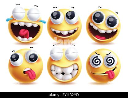Dizzy emoji vector character. Dizzy clipart design in crazy, funny and ...
