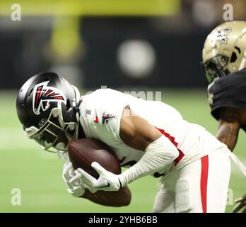 Atlanta Falcons wide receiver Darnell Mooney (1) stands for the ...