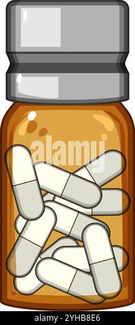 amoxicillin antibiotic pills cartoon vector illustration Stock Vector ...