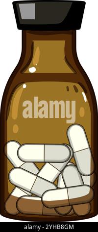 penicillin antibiotic pills cartoon vector illustration Stock Vector ...