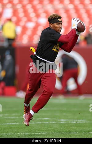 Washington Commanders linebacker Mykal Walker (32) walks off the field ...