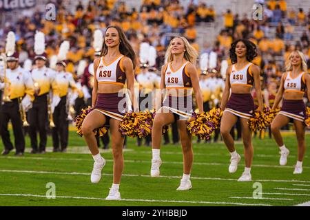 Arizona State cheerleaders perform before the first half in the quarterfinals of a College ...